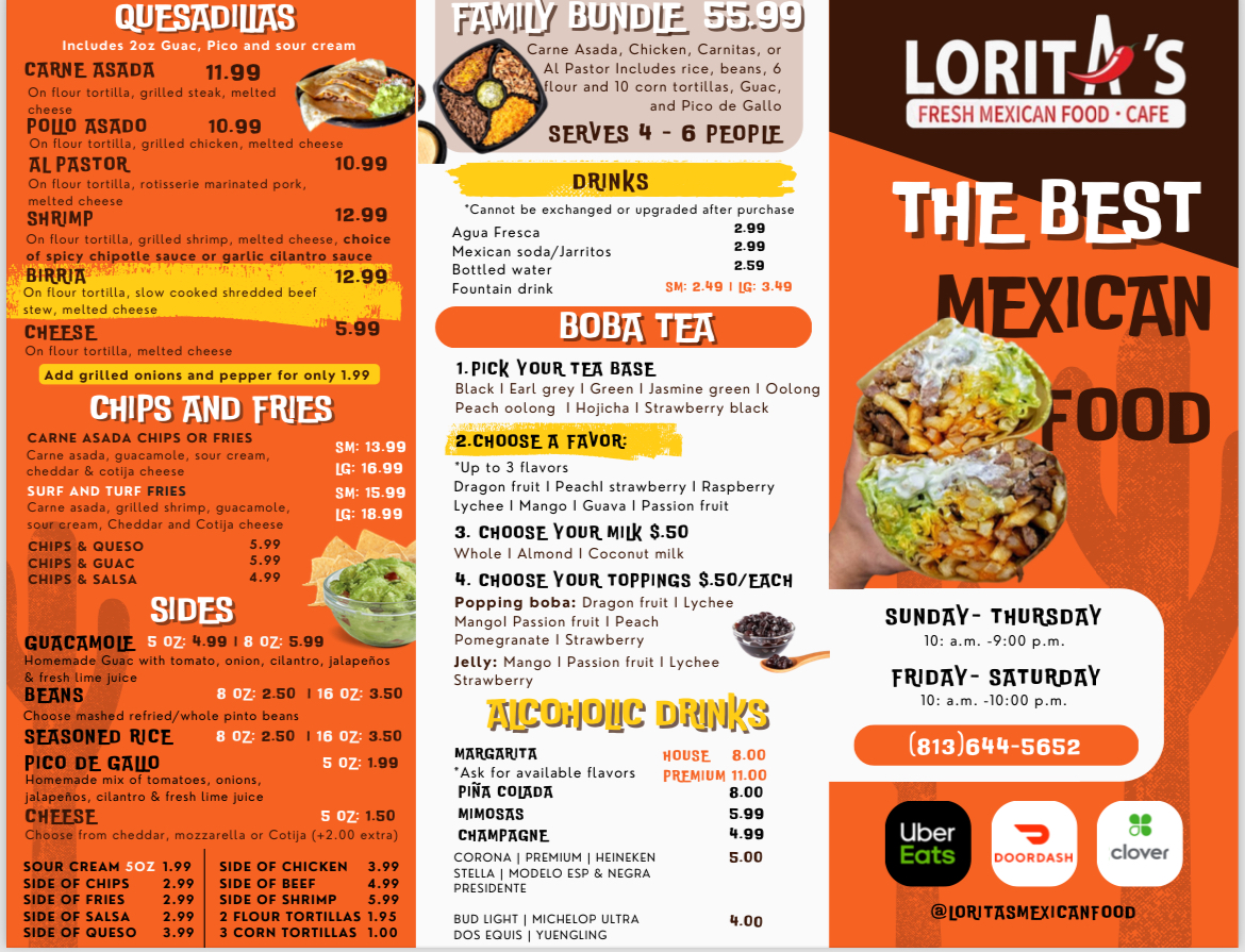 Menu - Loritas